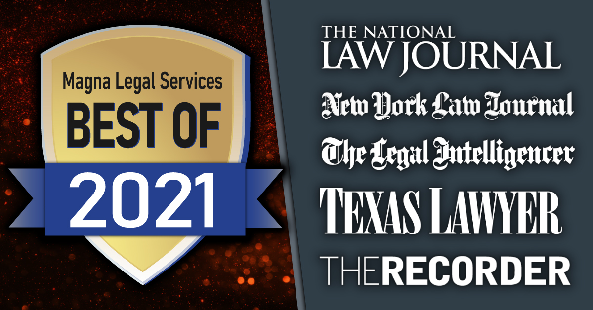 Magna Legal Services Selected as "Best of 2021" in 67 Categories by ALM ...